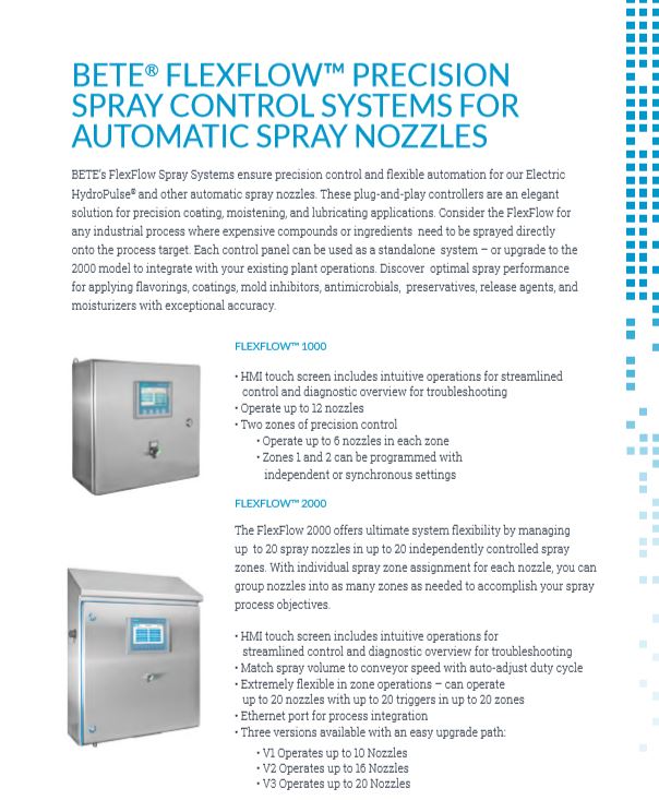 FLEXFLOW™ Precision Spray Control System | Process Expo Winner
